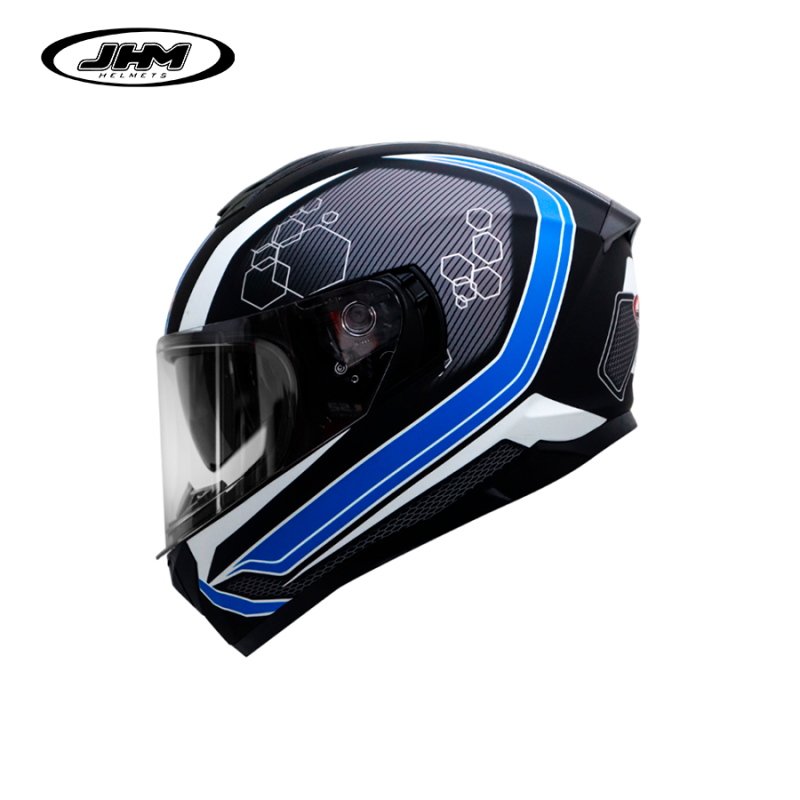 CASCO JHM 802 HEXAGON AZUL MATE – Lucero tu tienda online!