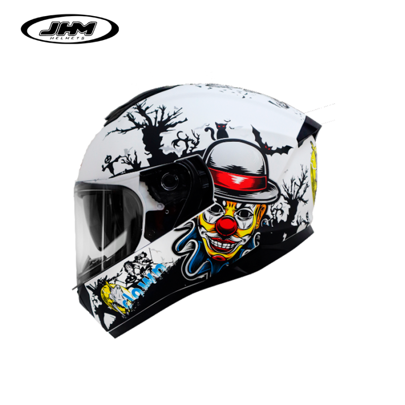 CASCO JHM 802 CLOWN BLANCO – Lucero tu tienda online!